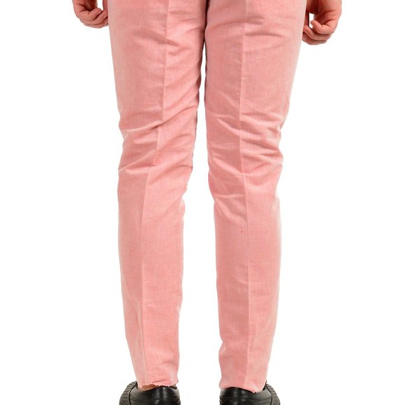 Hugo Boss | Pants | Hugo Boss Mens Pirko Pink Linen Flat Front Dress ...